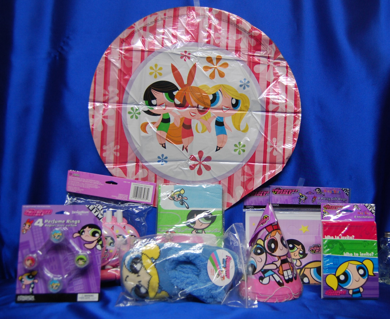PowerPuff Girls Party Set # 9 Invites Hat Blowouts Balloon Napkin Rings ...