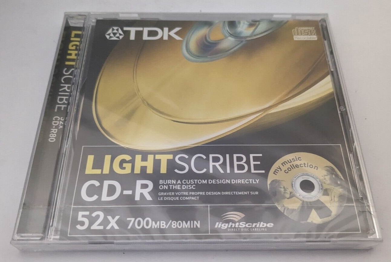TDK LightScribe CD-R80 CDR / 52x / 700MB / 80Minutes - New & Sealed | eBay