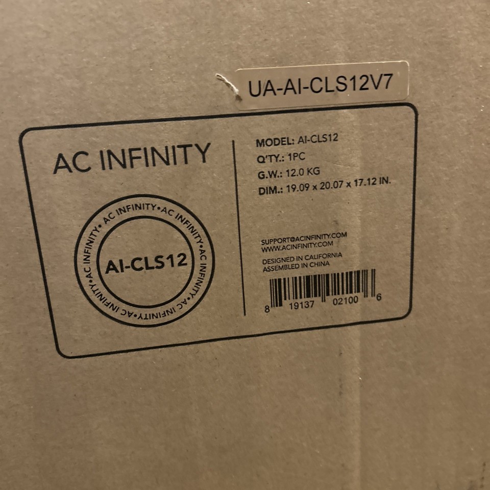 AC Infinity CLOUDLINE S12 Quiet 12” Inline Duct Fan with Speed ...