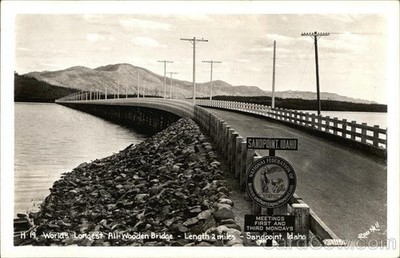 RPPC Sandpoint,ID Worldl's Longest Wooden Bridge-Length 2 Miles Ross ...