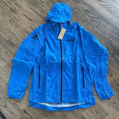 Adidas Terrex Agrav 3L Climaproof Men's Blue Gortex Jacket Size L NWT ...