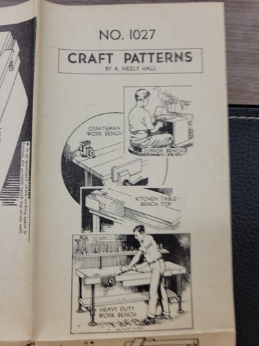 Craft Patterns 1027 by Neely Hall Work Bench to be the envy of all | eBay