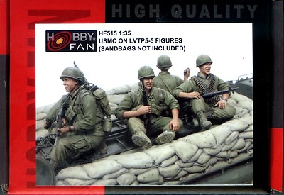 Hobby Fan 1/35 HF-515 USMC on LVTP-5 - 5 Figures (Sandbags not Included ...