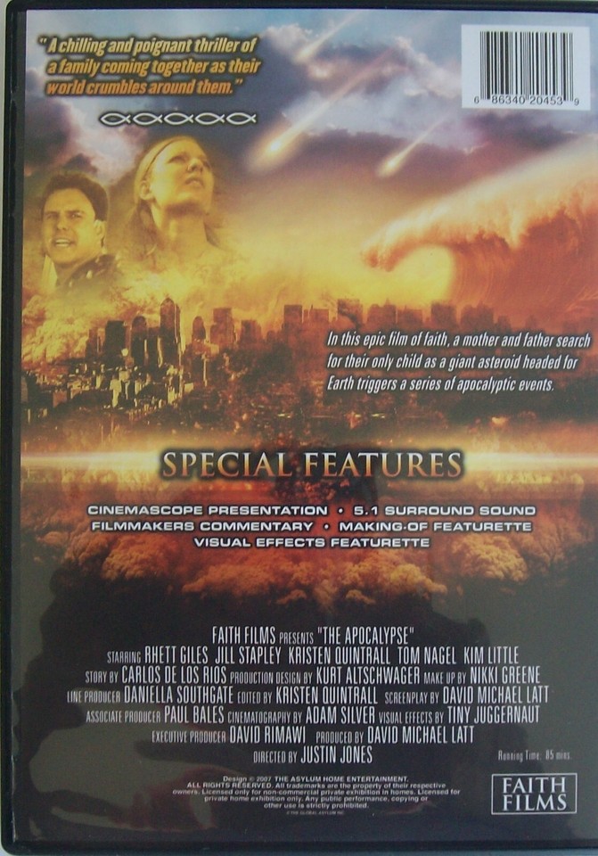 The Apocalypse - Today Heaven And Earth Collide (DVD, 2007) Rhett Giles ...