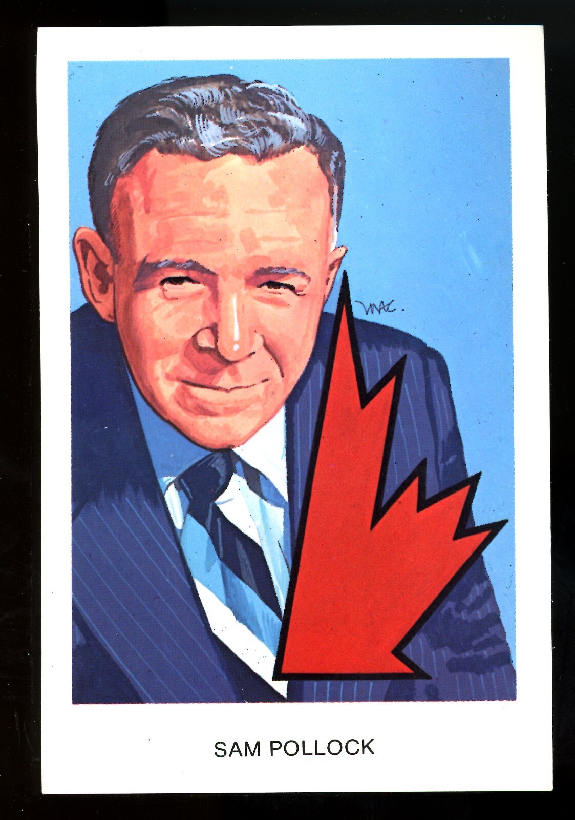 1983 Cartophilium #K13 Sam Pollock Hockey Hall of Fame Postcard RB-1008 ...