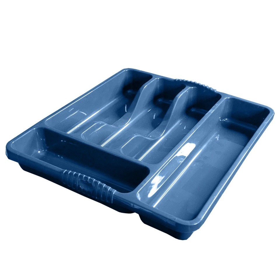 Cutlery Tray Drawer 5 Section Plastic Small Kitchen Insert Spoon Fork ...