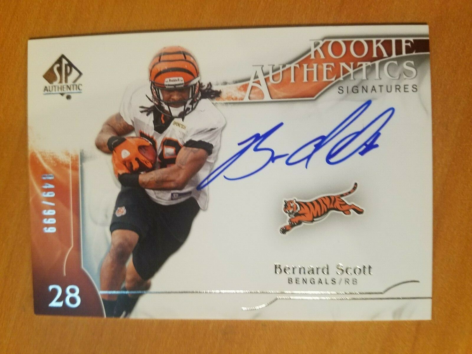 2009 SP Authentic RC Auto Bernard Scott Autograph Rookie Card #304 849/ ...