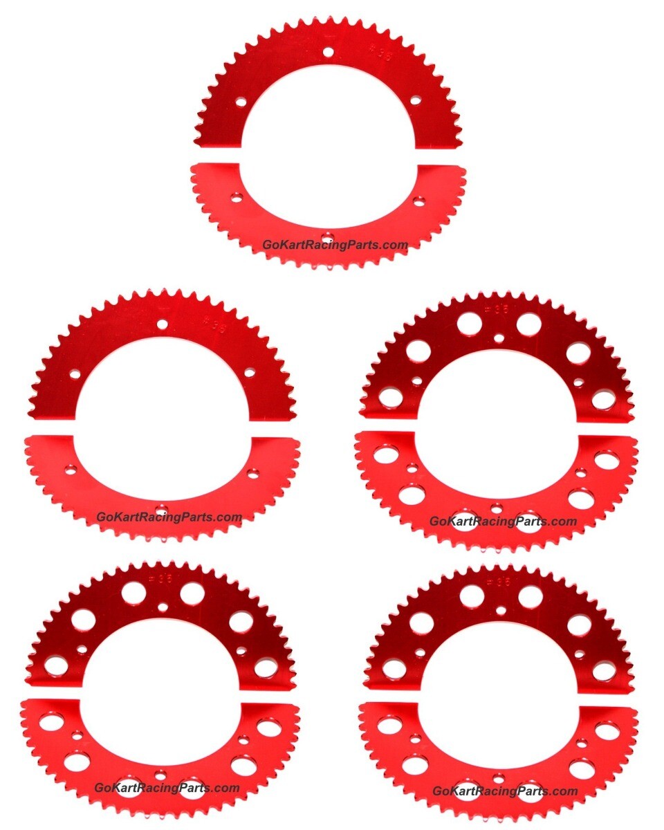 #35 Chain Sprocket Go Kart Racing 59-63 Tooth Mini Bike Gear Hub Split ...