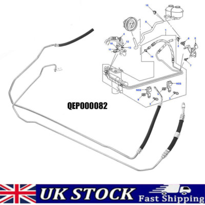Pair Power Steering Pipes Hose Fit For Land Rover Discovery 2 Td5 & V8 ...