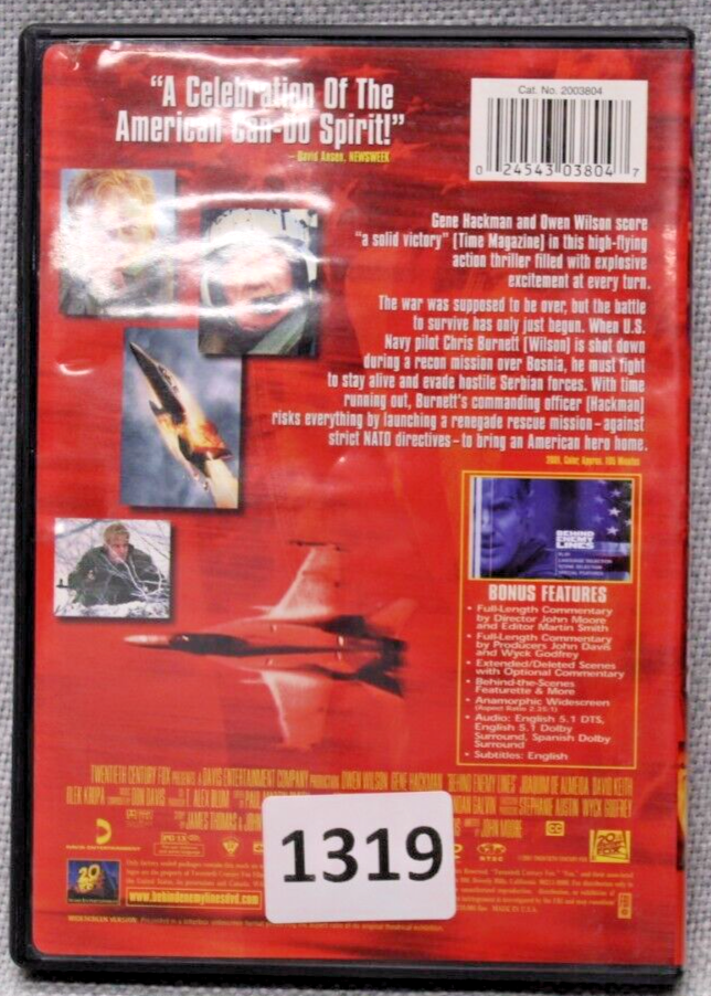 Behind Enemy Lines DVD - Gene Hackman - Owen Wilson | eBay