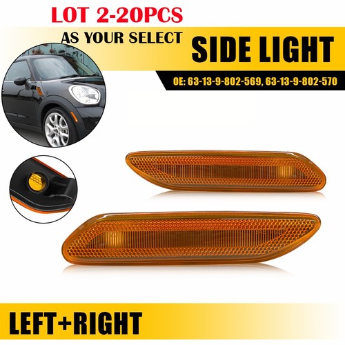 2-20X For 2011-16 MINI Cooper R60 R61 Countryman Amber Side Marker ...