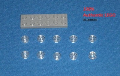 LEGO NEW 1x1 Transparent Plate Round Open Stud (10x) 6449836 Brick ...