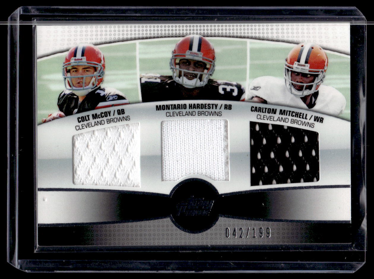 2010 Topps Prime #3QR-MHM McCoy /Hardesty /Mitchell 3rd Quarter Relics ...