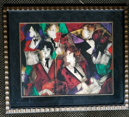 Musicians Jazz Hand Painted Original Oil Painting Music instruments ...