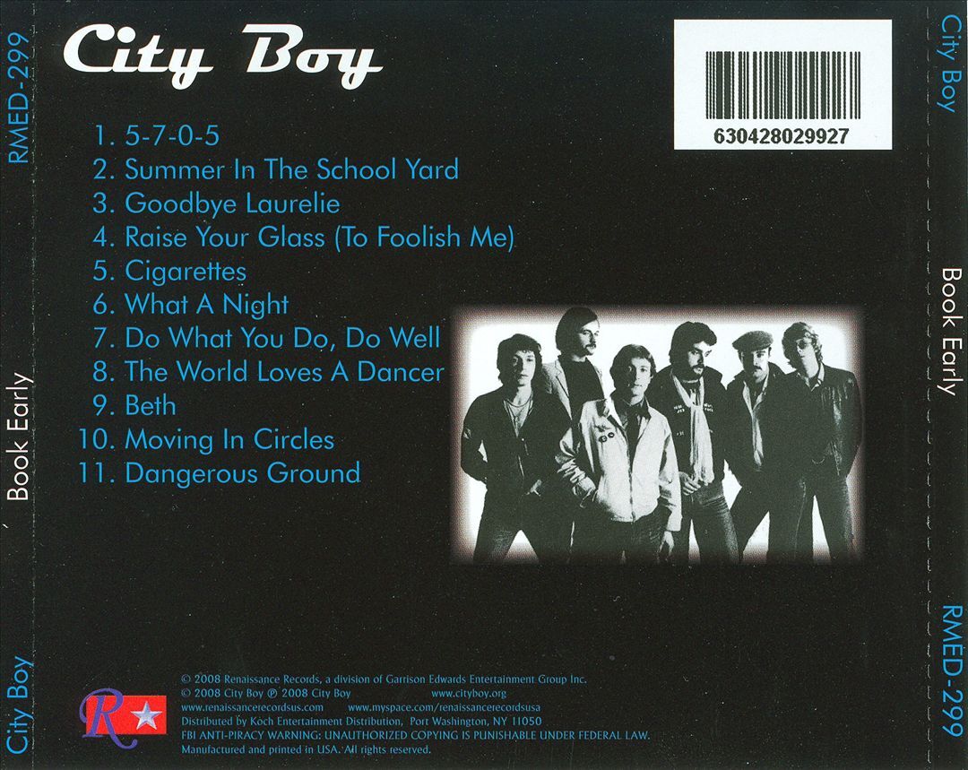 CITY BOY BOOK EARLY NEW CD 630428029927| eBay