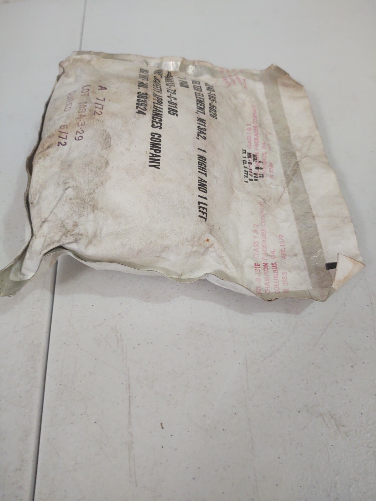 USGI Military M13A2 Gas Mask Filter Element NBC 1972 Hole in bag | eBay