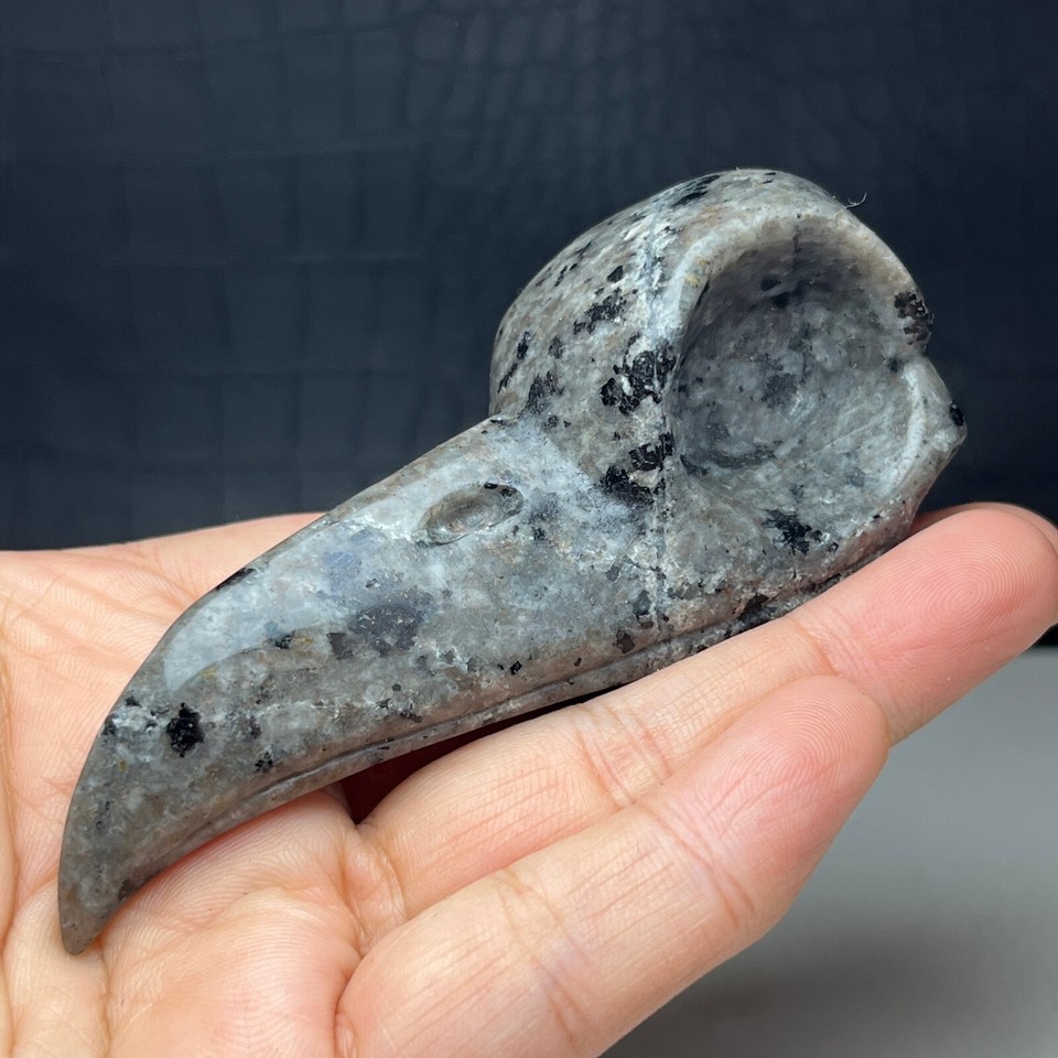 109g Natural Crystal Mineral Specimen, Flame Stone Hand Carved The Bird ...