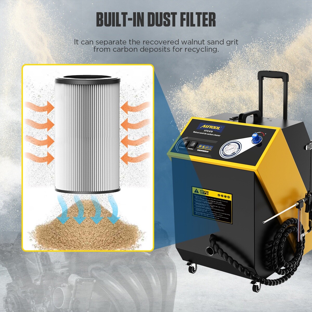 Automotive Engine Intake Pipe Valve Clean Machine Sand Carbon Deposits ...