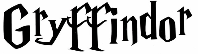 Harry Potter Gryffindor House Name Text Cut Vinyl Wall Art Sticker ...