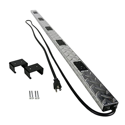 Wiremold PM48TC Plugmold Tough 4 Foot 10 Outlet Diamond Aluminum Power ...