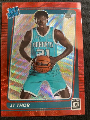 2021-22 Panini Donruss Optic JT Thor Rated Rookie Red Wave #172 Hornets ...