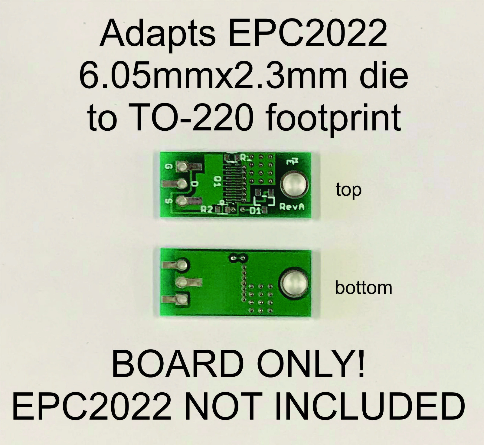 5pcs EPC2022 GaN FET die to TO220 adapter converter PCB board | eBay