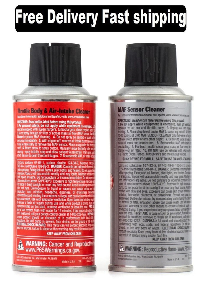 CRC Mass Air Flow & Throttle Body Single-Use Cleaner Twin Pack Kit | eBay