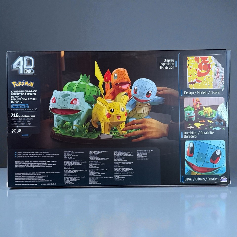 Pokemon 4D Build Puzzle Model Kit Kanto Region 4 Pack New Sealed! | eBay