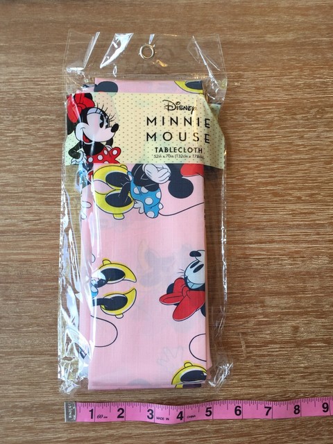 Minnie Mouse Plastic Tablecloth 52 X 70 in Pink Table Cover Disney ...