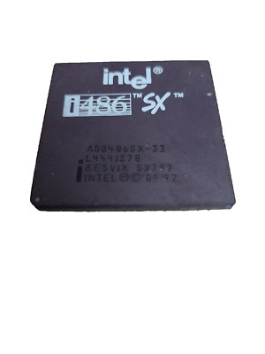 Intel | Gold D486 SX 33mhz # A80486SX-33 | L4441278 | E5V1X | SX797 | eBay