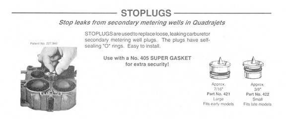 Carburetor Tool-Repair Part - Stop Plug Tomco 421 for sale online | eBay