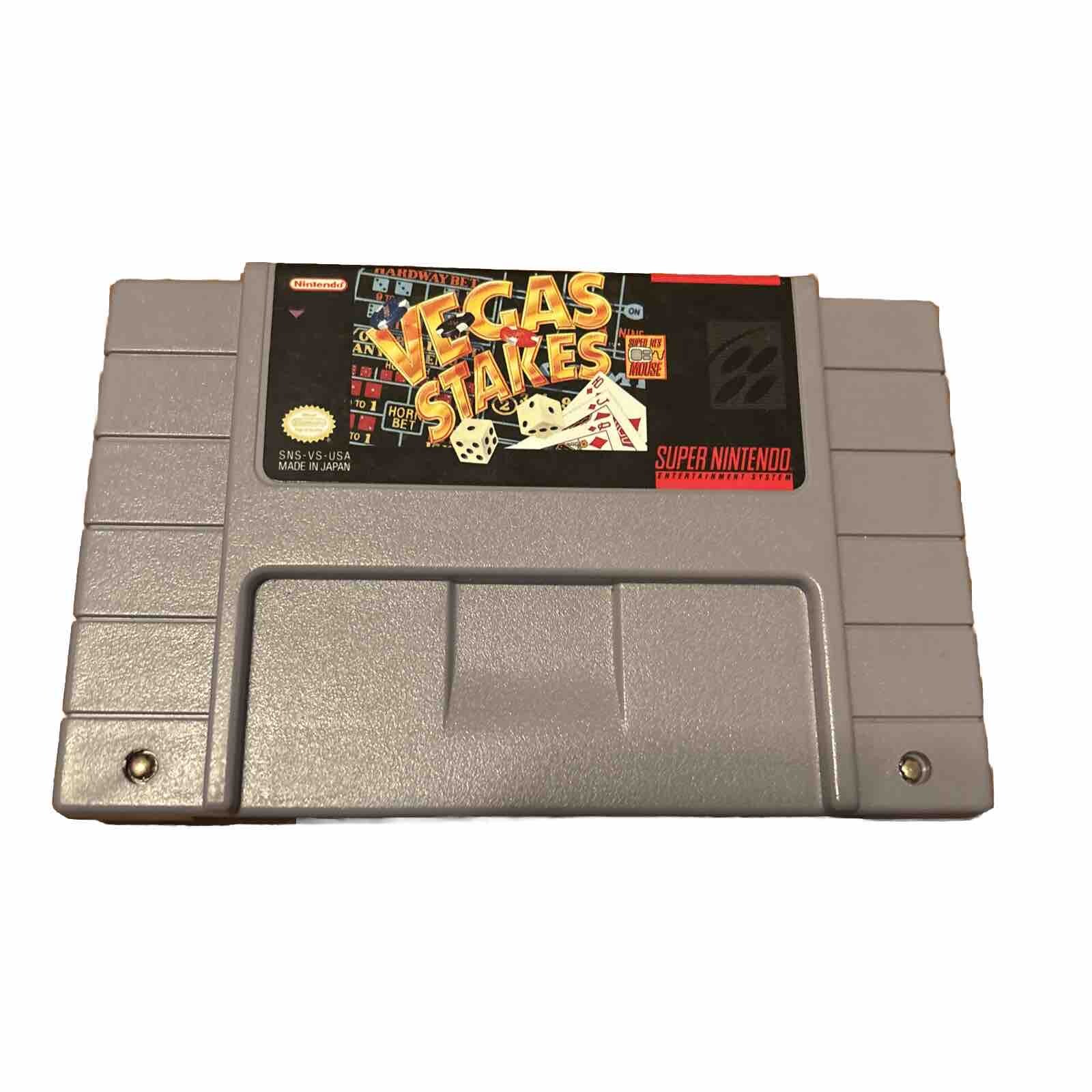 Vegas Stakes (Super Nintendo SNES, 1993) Cartridge Only, Tested/Working ...