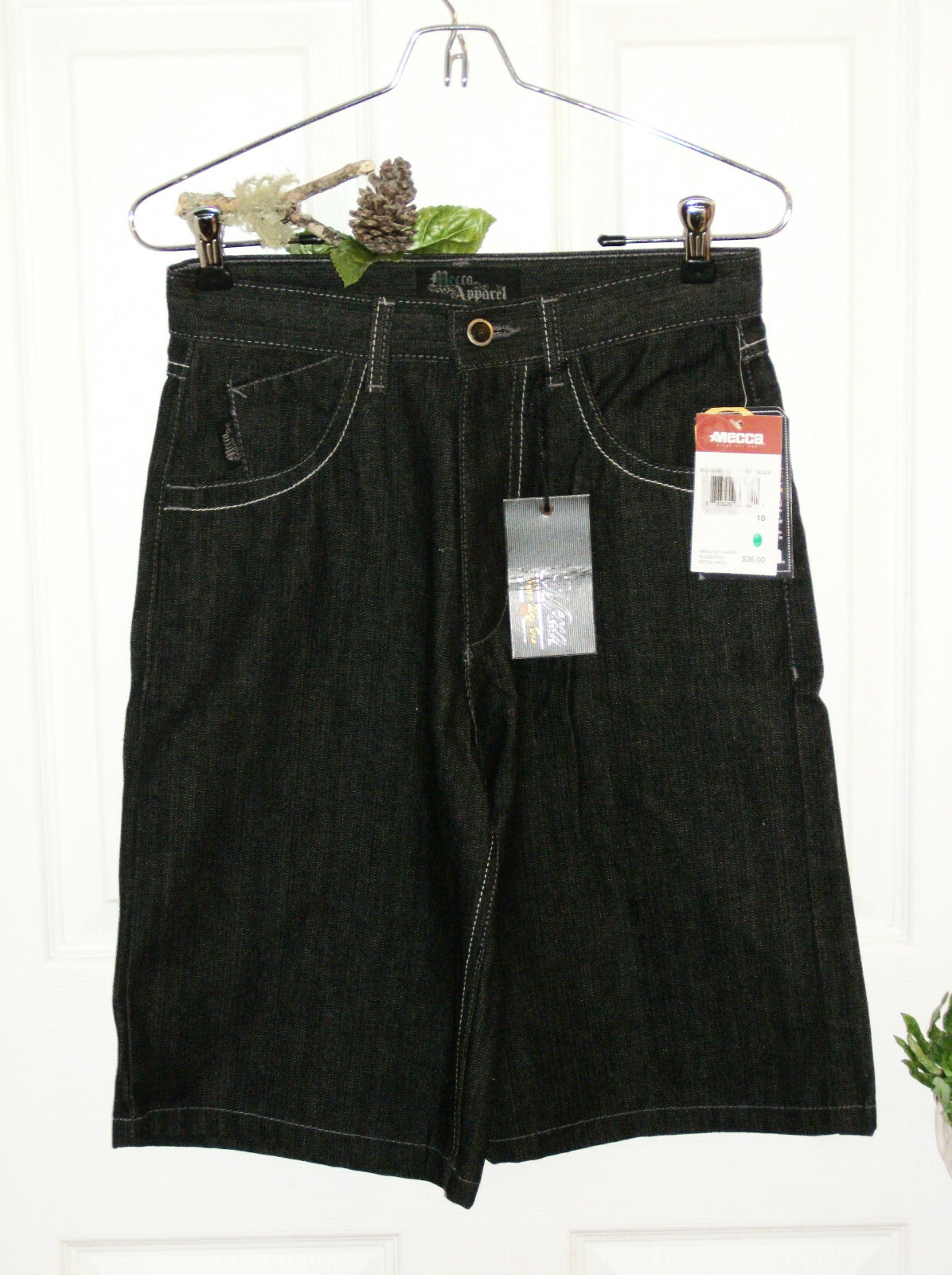 MECCA APPAREL Boys Sz 10 Black Denim Shorts NWT MSRP $36 | eBay