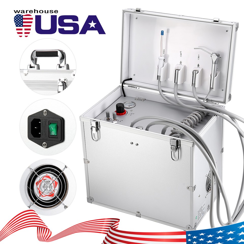 Portable Dental Mobile Delivery Unit Air Compressor High Suction/ Chair ...