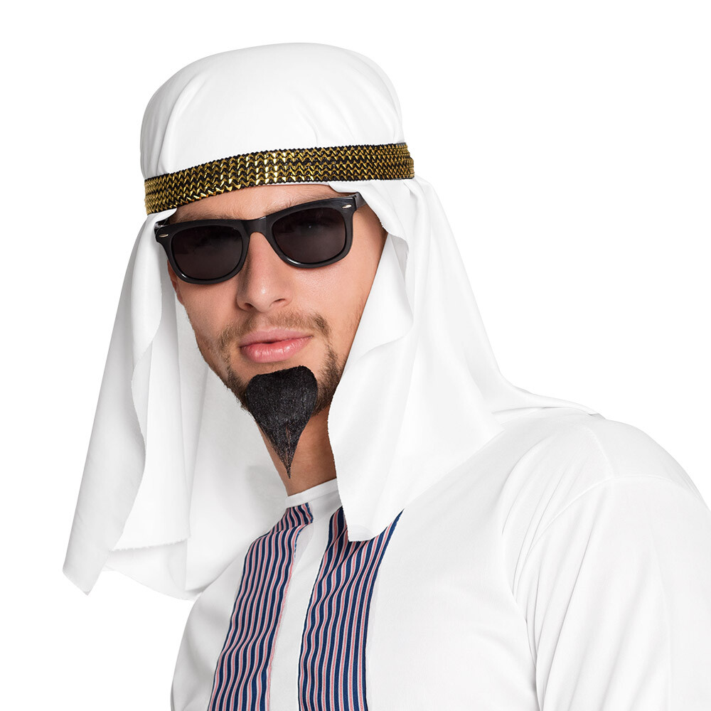 Adult Arab Sheik Costume Arabian Fancy Dress Sheik Abdullah Headscarf ...