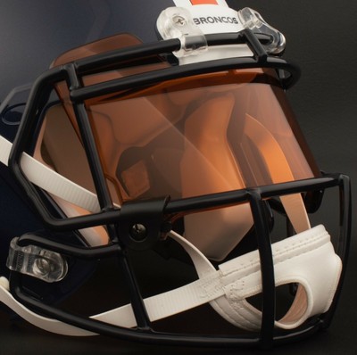 DENVER BRONCOS NFL DMAXX Football Helmet EYE SHIELD / VISOR (ORANGE) | eBay