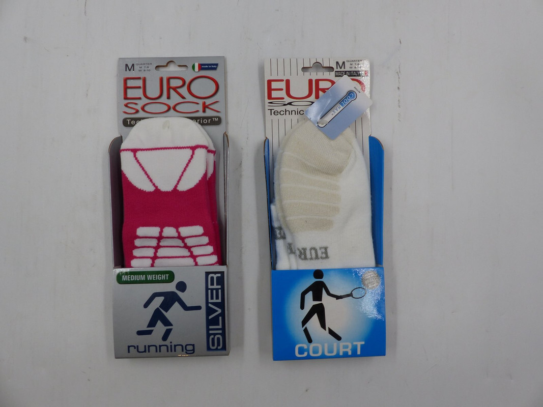 LOT OF 2 EURO SOCK EU203 CROSS QUARTER & 3712 OPEN COOL UNISEX SPORTS ...
