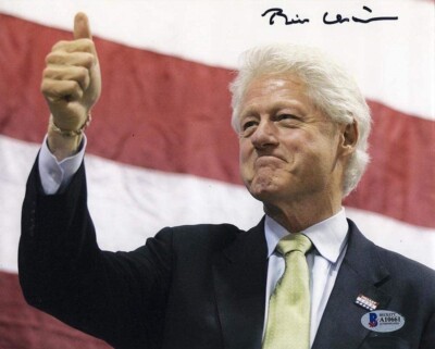 Bill Clinton Former USA President Signed Autographed 8x10 Photo BAS ...