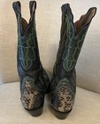 Dan Post Women's Painted Belly Python Triad Cowgirl Boots Snip Toe Size ...