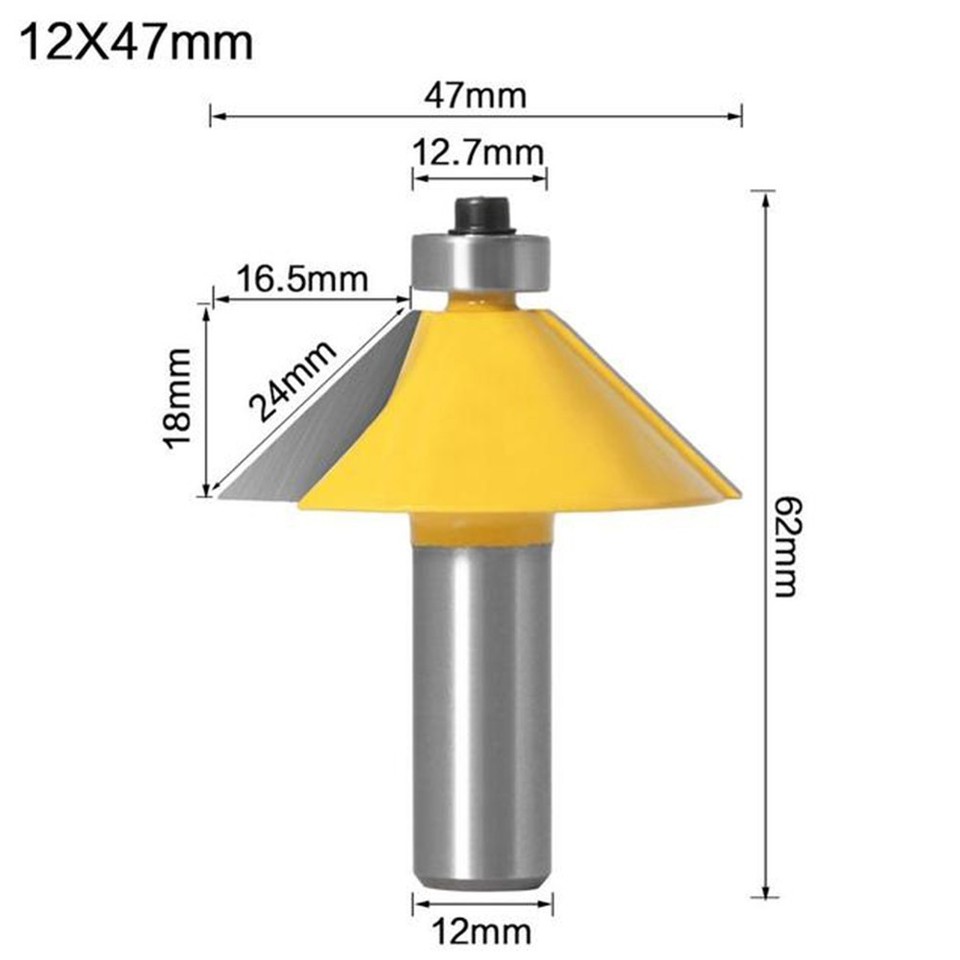 Chamfer Edging Router Bit 45 Degree Bevel Edging Chamfer Router Bit ...