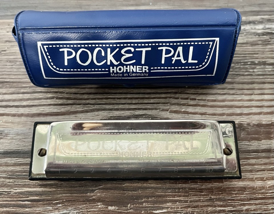 Hohner Pocket Pal Harmonica w Blue Case Blues Music Instrument Germany ...