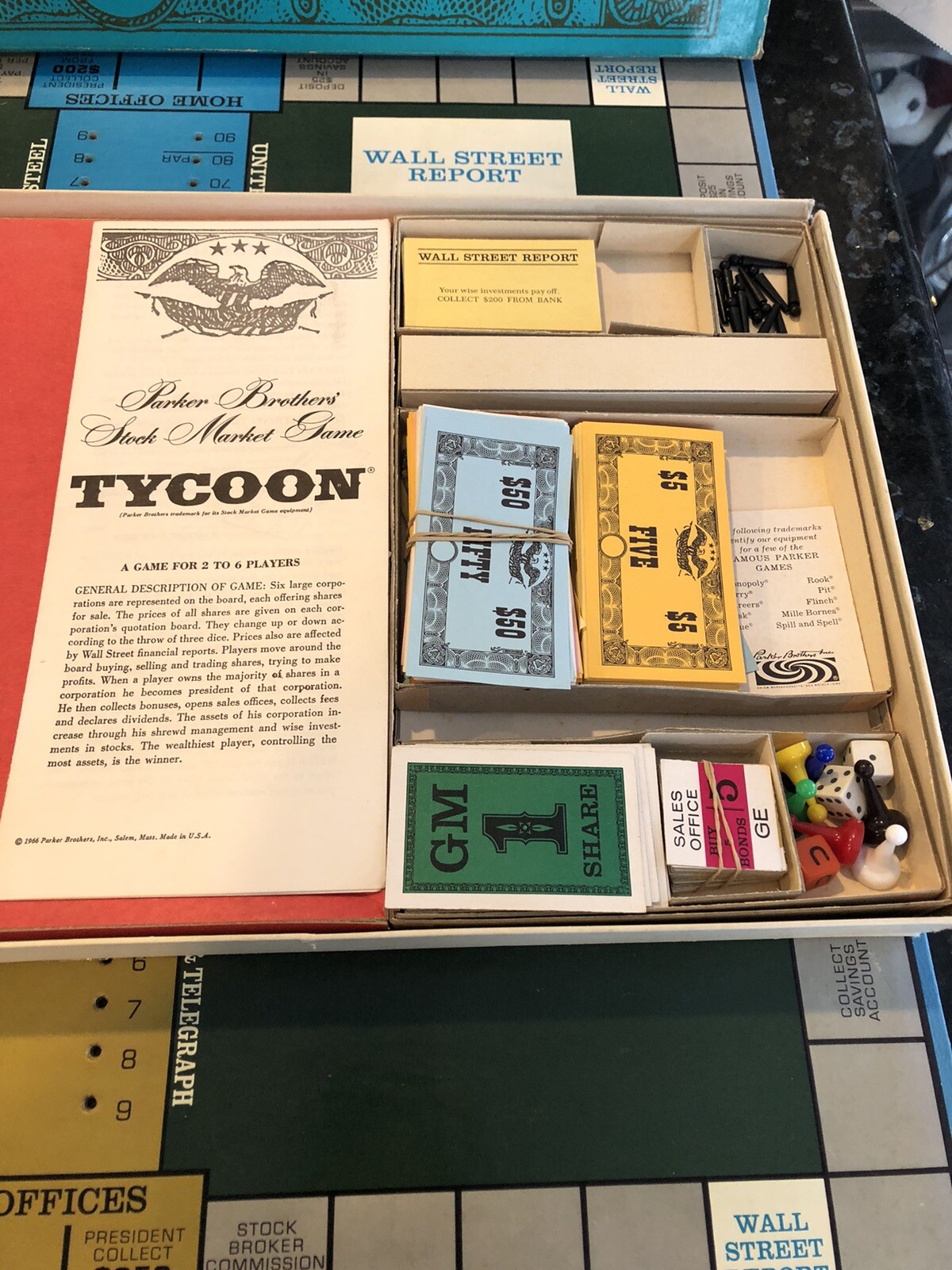 1966 Tycoon Board Game | eBay
