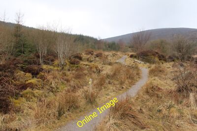 Photo 12x8 Path to Criffel New Abbey With waymarker, hill on the right ...
