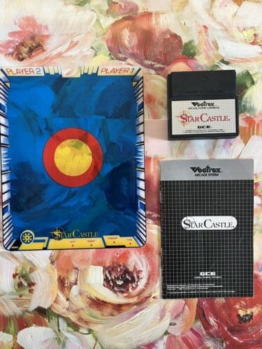 GCE 1983 Vectrex Star Castle Cartridge, Manual with Color Overlay! Very ...