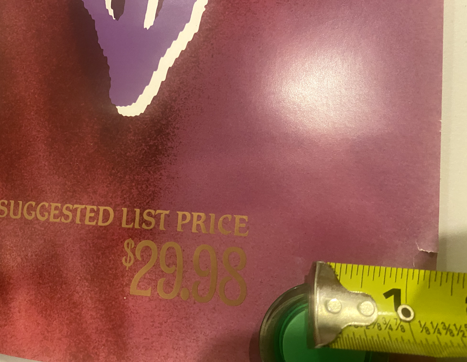 PRINCE & REVOLUTION 'LIVE' (1985) ORIGINAL PROMO POSTER ROLLED FreeShip ...