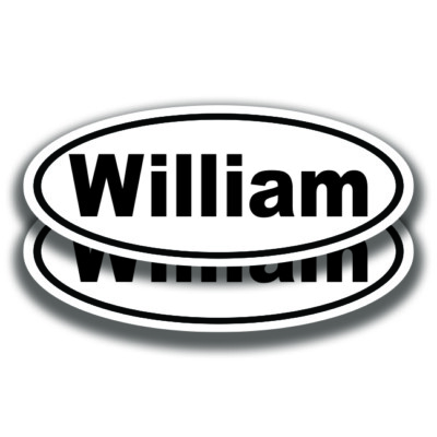 WILLIAM NAME DECALs 2 Stickers Bogo Car Truck Bumper Window | eBay