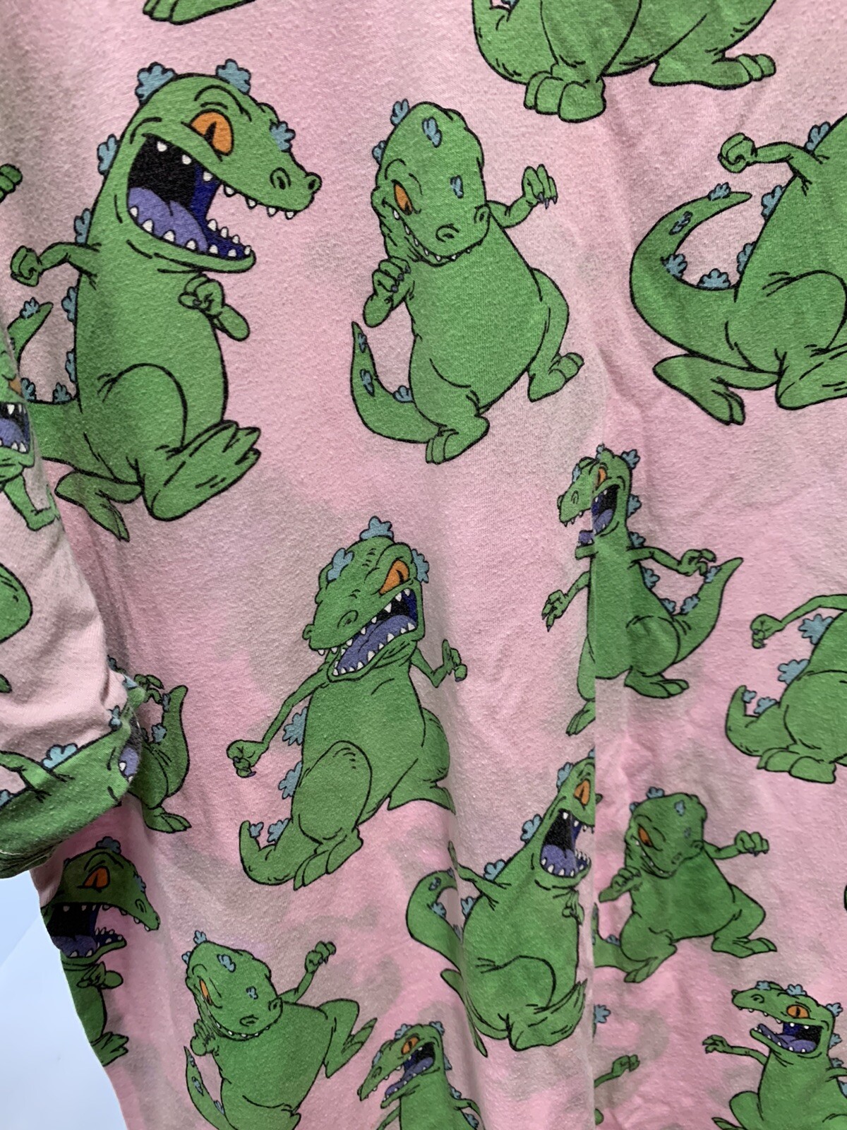 RARE Mens XL Nickelodeon Rugrats Pink Reptar All Over… - Gem