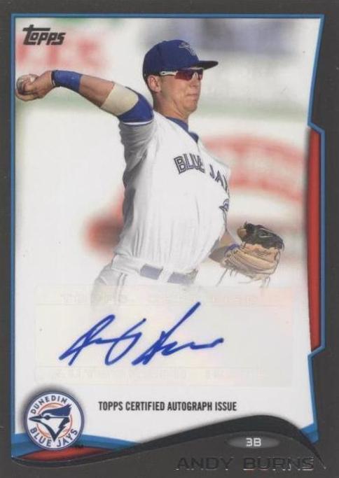 2014 Topps Pro Debut - Autographs Andy Burns #PDA-AB (AU, RC) for sale ...