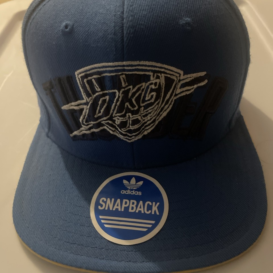 OKC Thunder Adidas Snapback Blue Yellow Hat Cap NBA | eBay