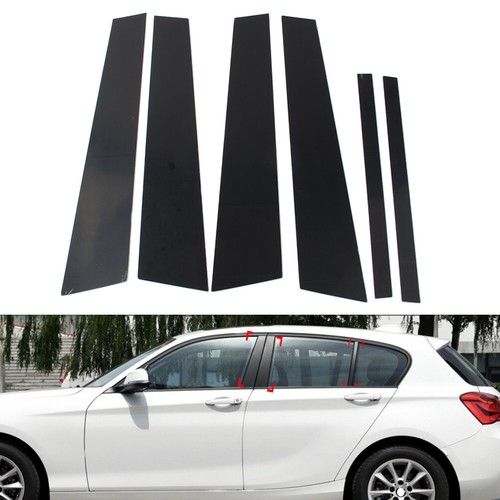 6 Pcs Door Window Pillar Posts Decoration Cover Trims For BMW 1 Series ...